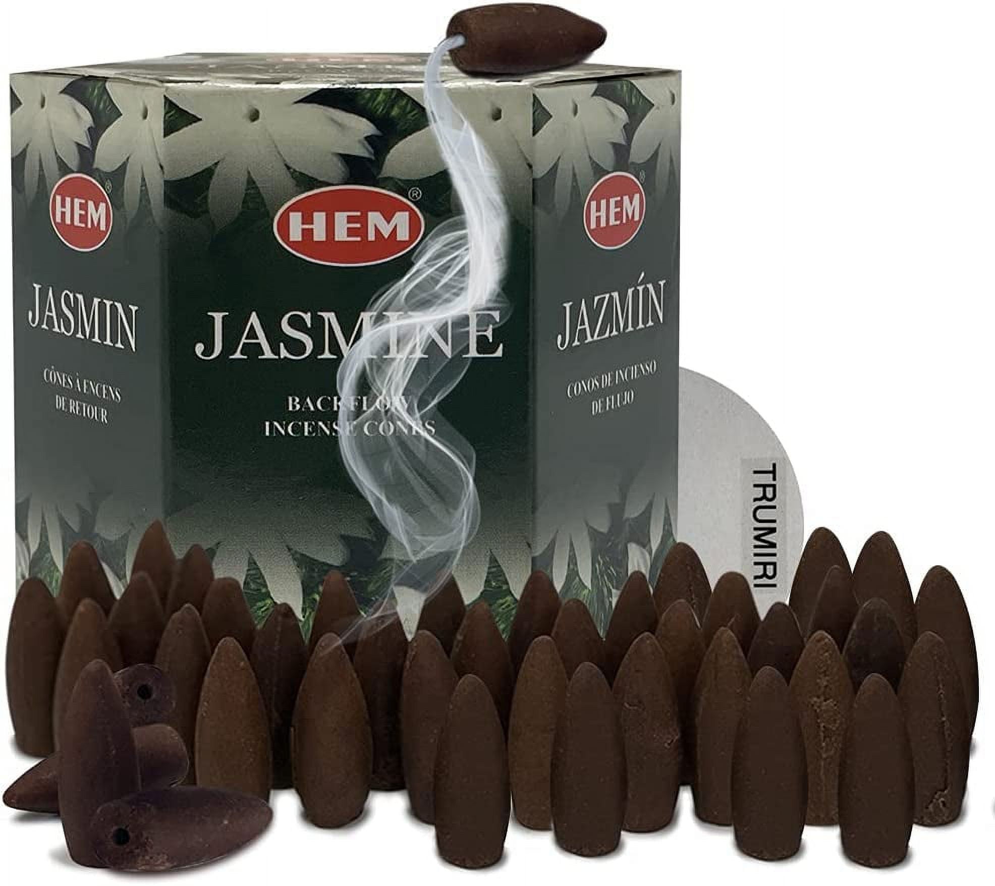 Jasmine Backflow Incense Cones For Waterfall And Mat Bundle Inciensos Aromaticos|Incienso ...