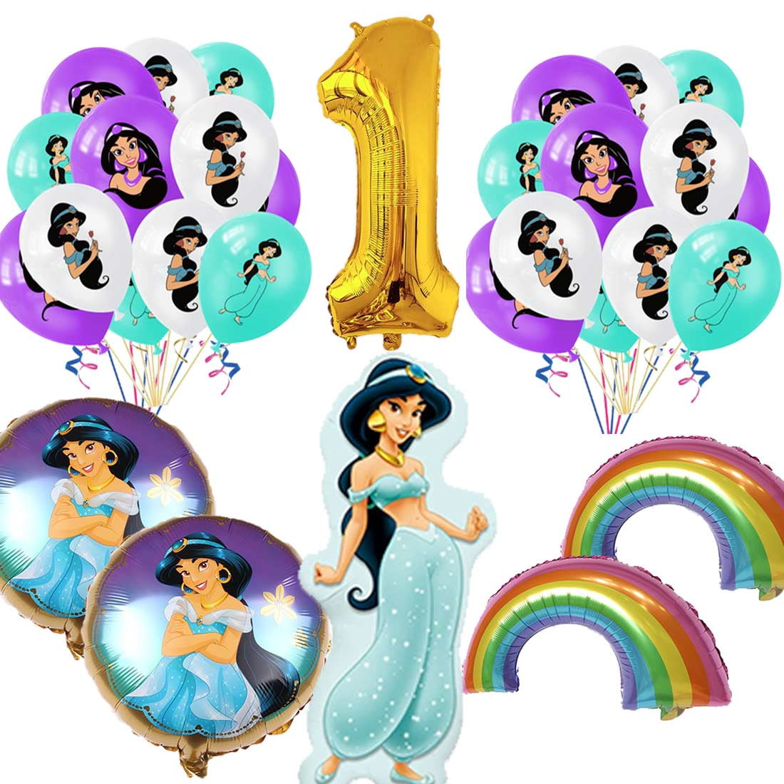 Jasmine Balloons Party Supplies 1st Big Number Decorations Decor Kit ...