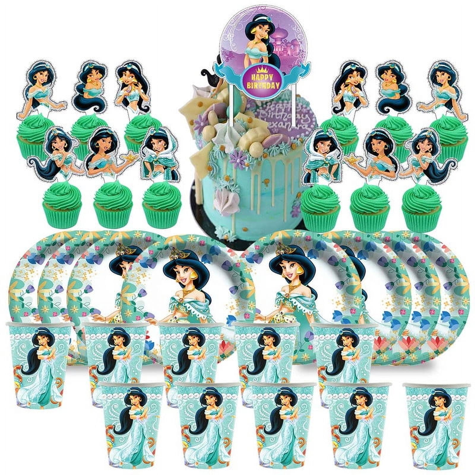 Jasmine Birthday Cups Party Supplies Plates Decorations Cake Topper ...