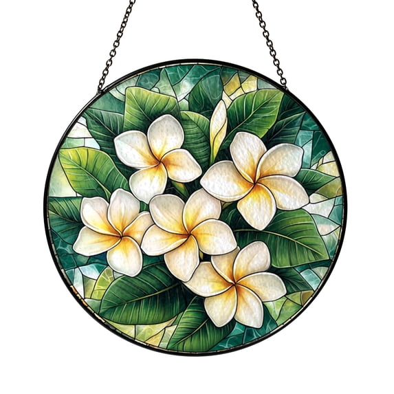 Jasmine Flower Botanical Garden Stained Glass Style Window Suncatcher ...