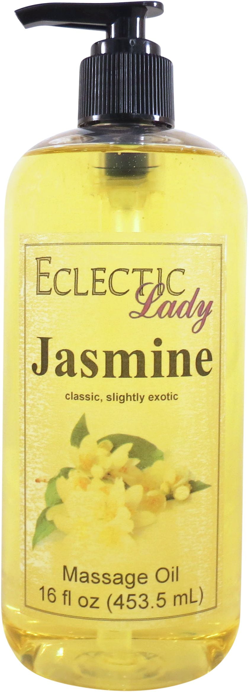 Jasmine Massage Oil by Eclectic Lady, 16 oz, Sweet Almond Oil and ...