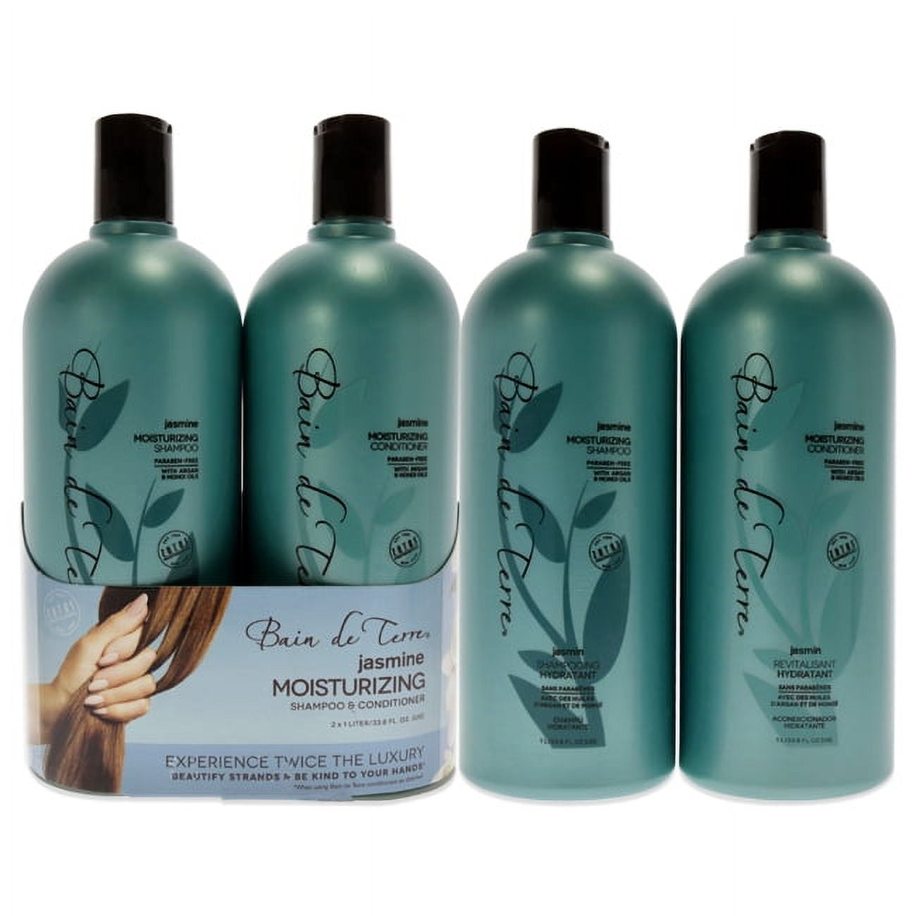 Jasmine Moisturizing Duo by Bain de Terre for Unisex - 2 x 33.8 oz ...