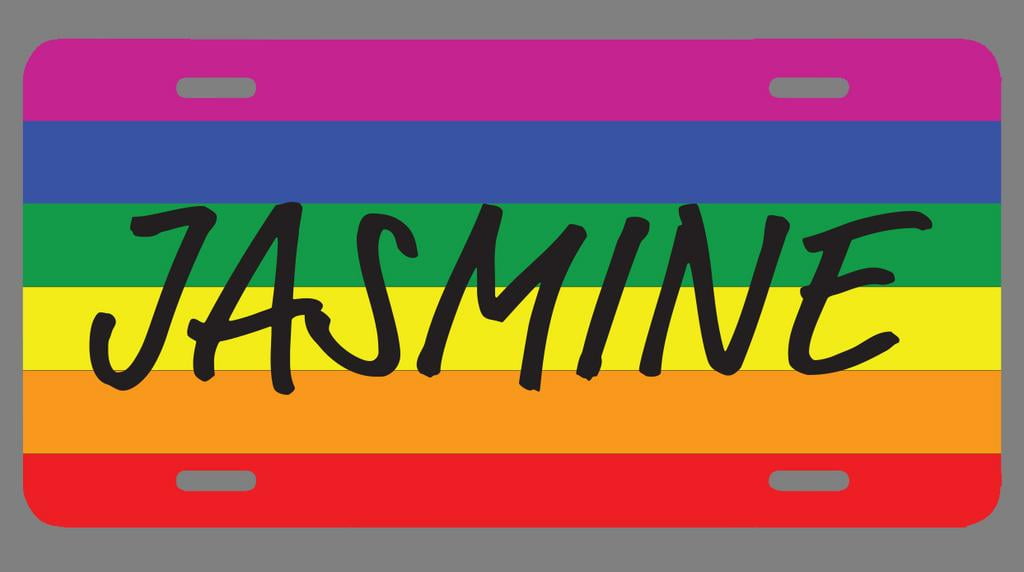 Jasmine Name Pride Flag Style License Plate Tag Vanity Novelty Metal ...