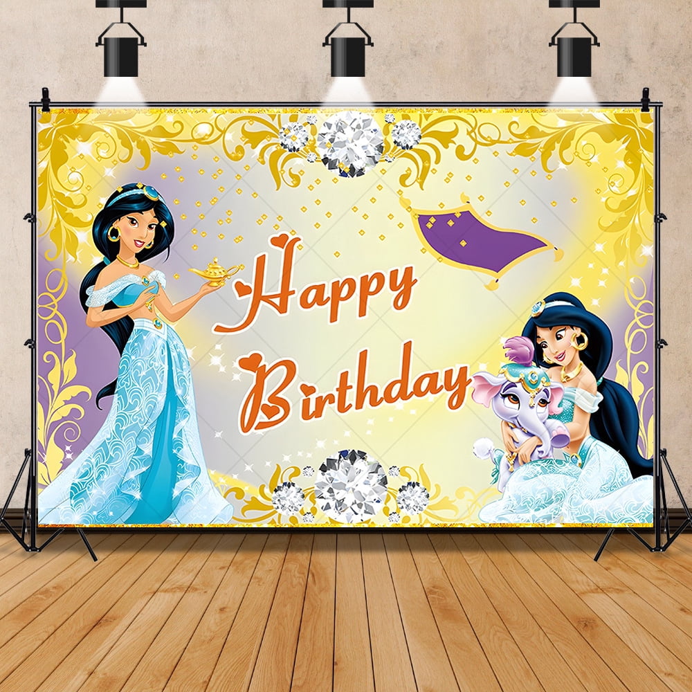 Jasmine Princess Backdrop Banner Party Supplies Poster Movie Theme ...