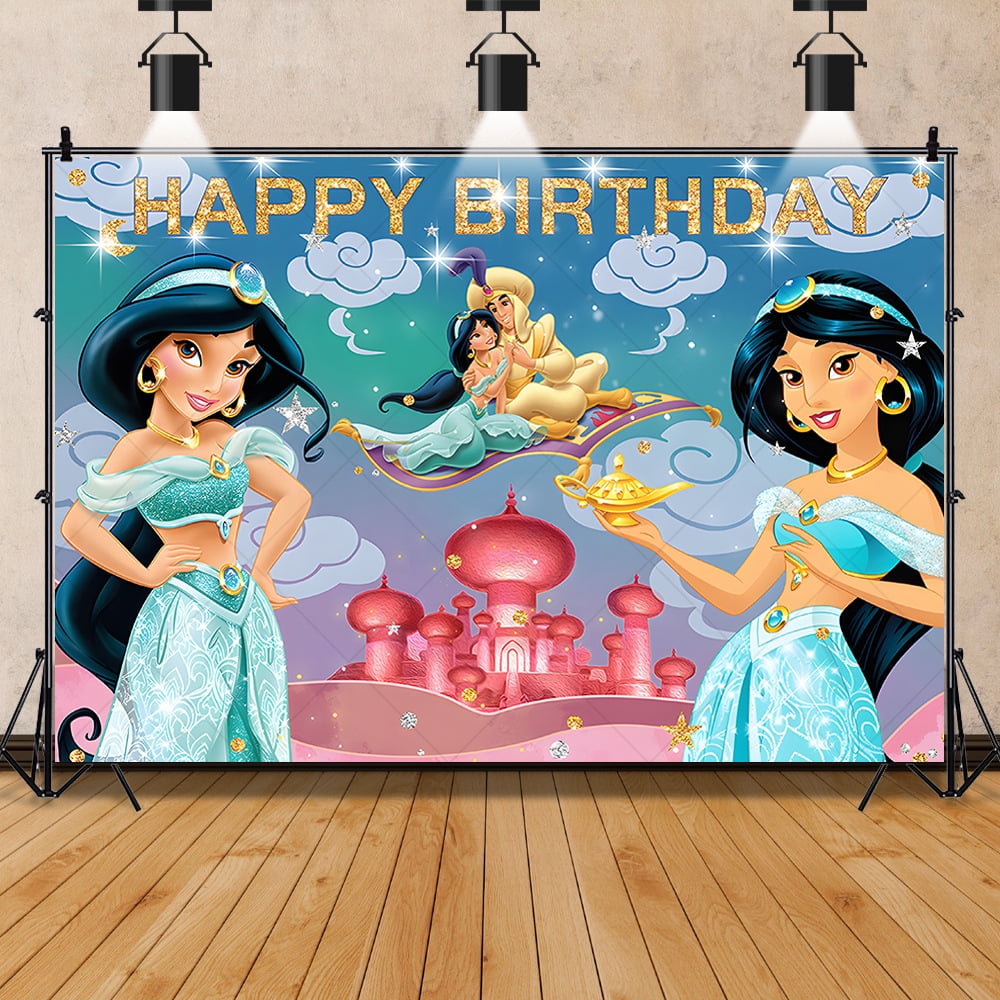 Jasmine Princess Backdrop Banner Party Supplies Poster Movie Theme ...