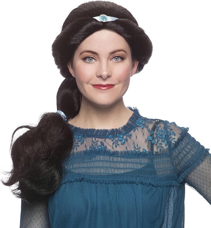 Jasmine Princess Color Black - Enigma Long Wig Braided Headband Emblem ...