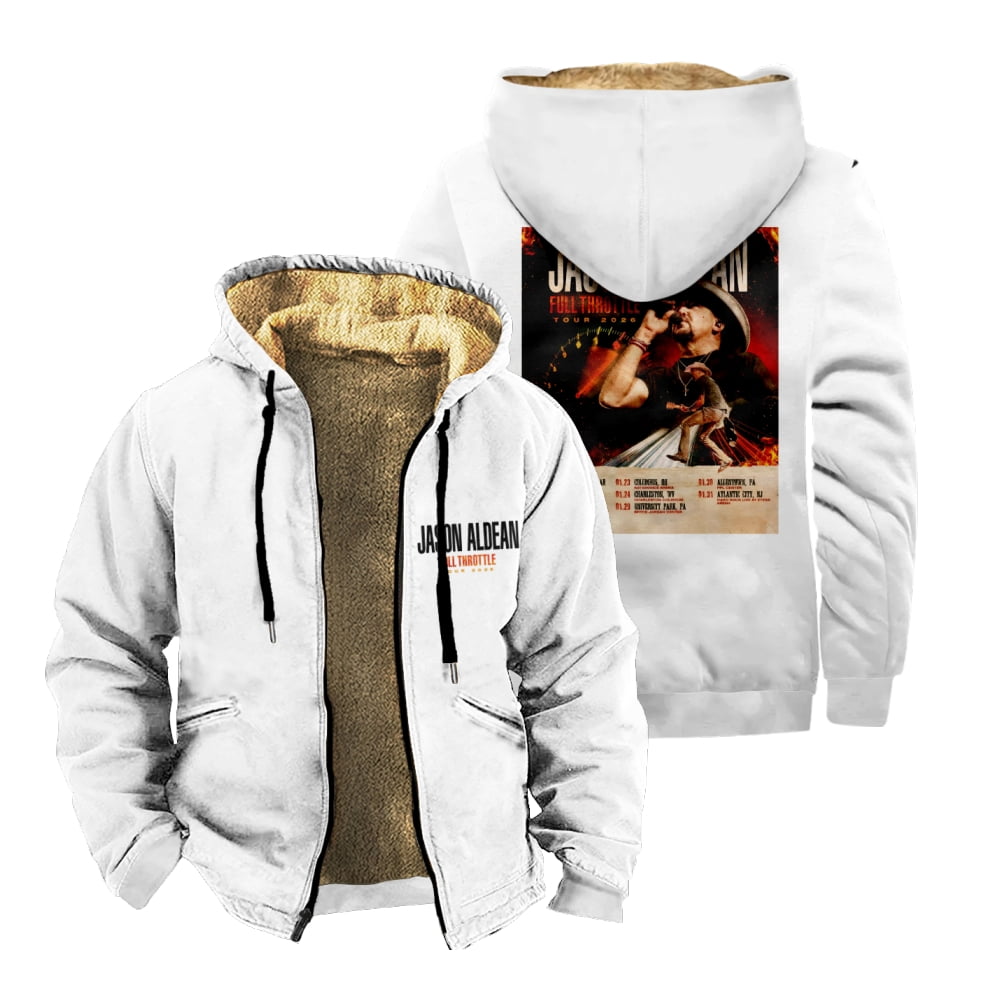 Jason Aldean 2026 Full Throttle Tour Zip Up Jacket Long Sleeve Winter ...