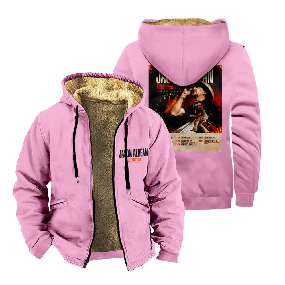 Jason Aldean 2026 Full Throttle Tour Zip Up Jacket Long Sleeve Winter ...