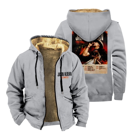 Jason Aldean 2026 Full Throttle Tour Zip Up Jacket Long Sleeve Winter ...
