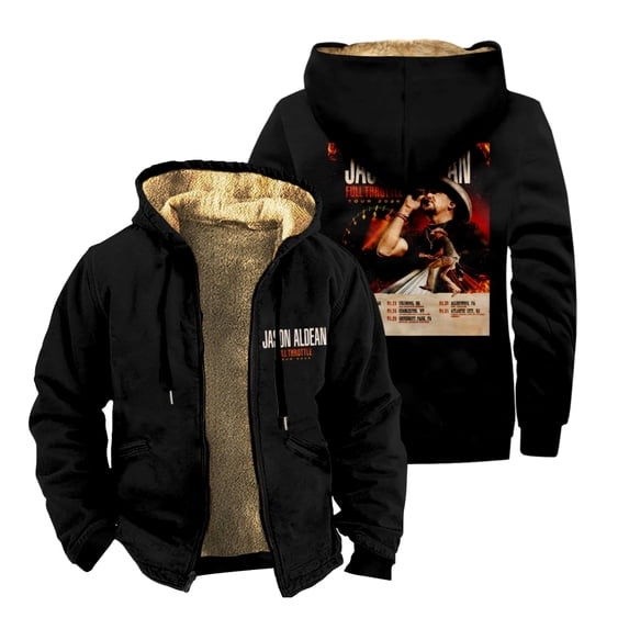 Jason Aldean 2026 Full Throttle Tour Zip Up Jacket Long Sleeve Winter ...