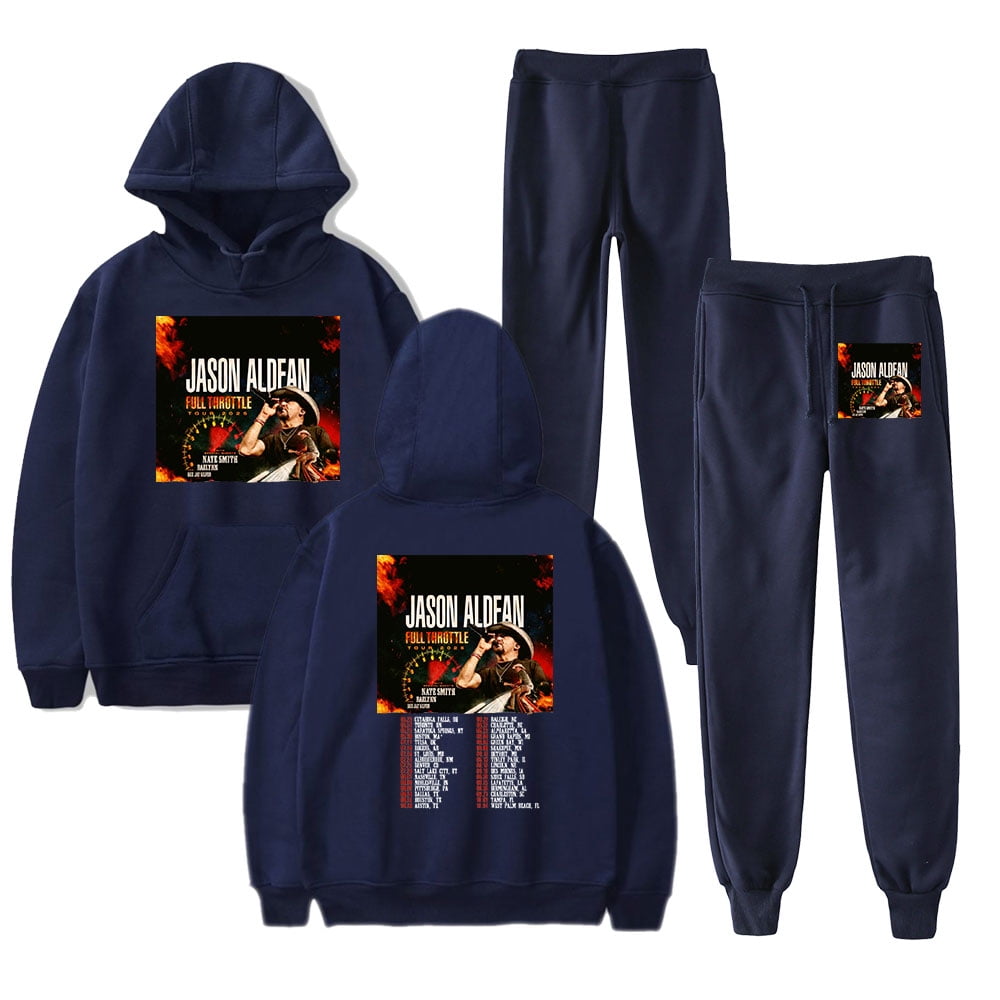 Jason Aldean Full Throttle Tour 2025 Merch Hoodie and SWEATPANTS set ...