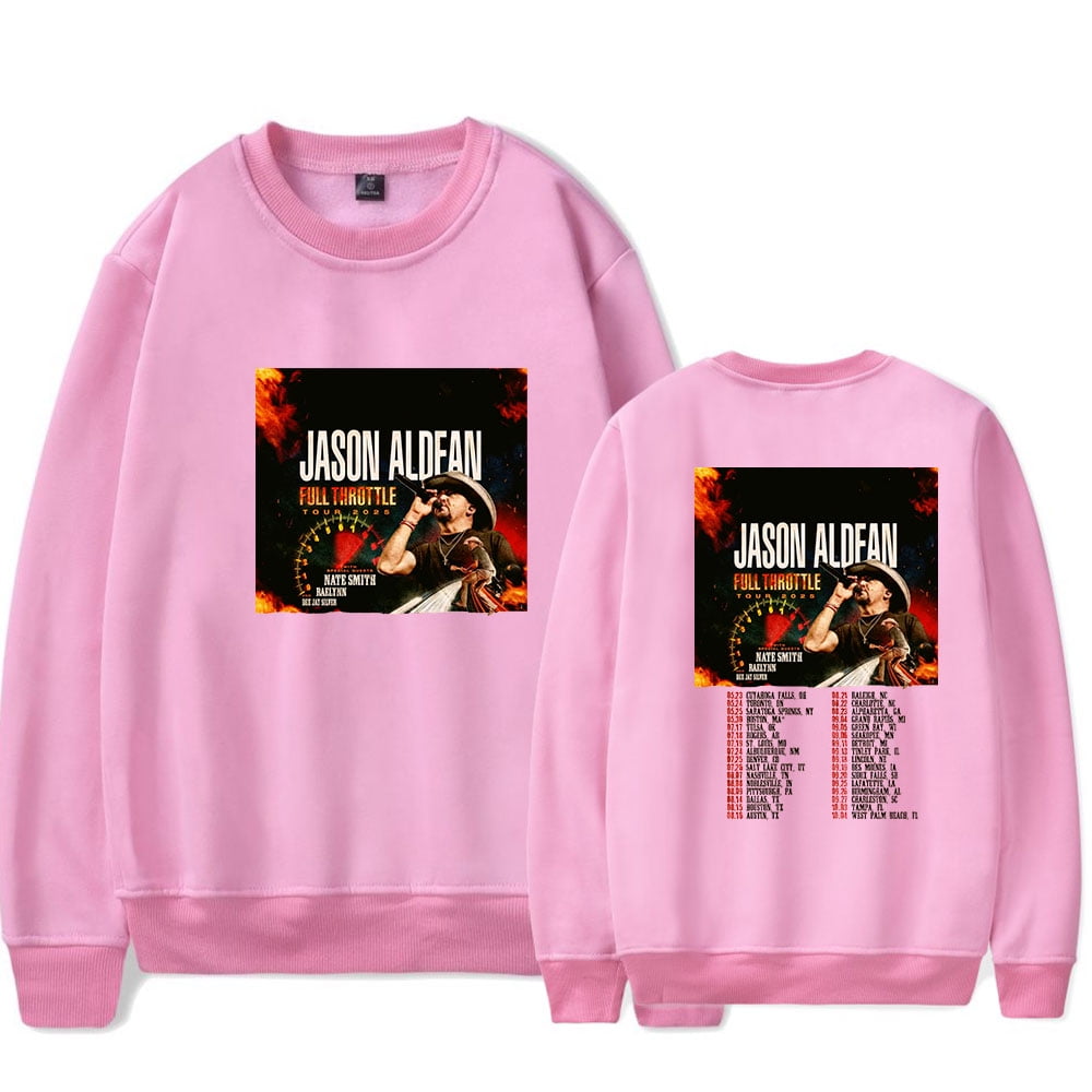 Jason Aldean Full Throttle Tour 2025 Merch crew neck sweatshirt Popular ...
