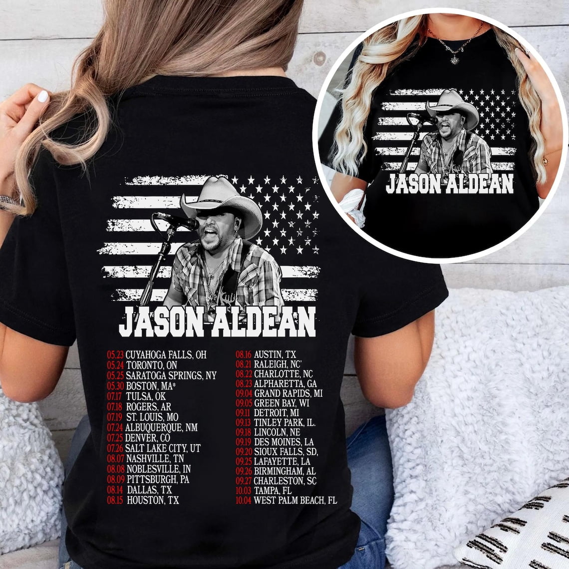 Jason Aldean Full Throttle Tour 2025 Shirt, Country Music Concert Tee ...