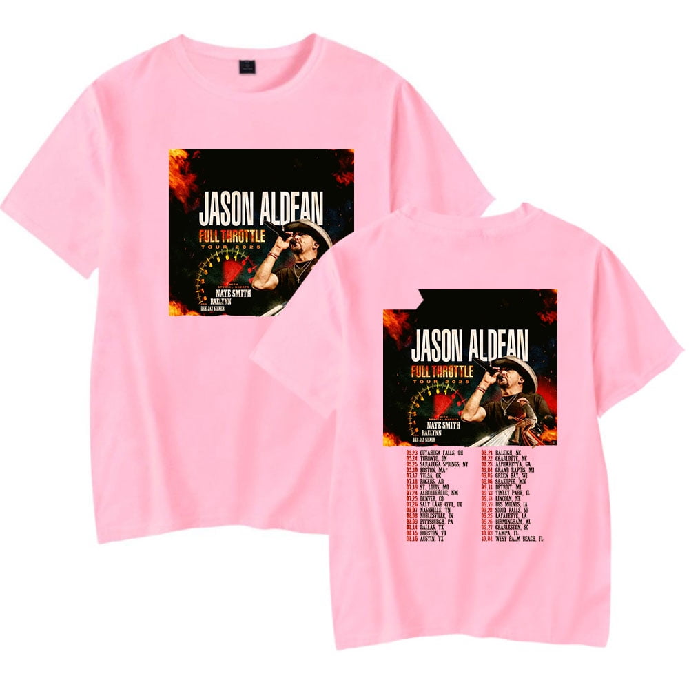 Jason Aldean Full Throttle Tour 2025 T-Shirts Merch Women Clothes Trend ...