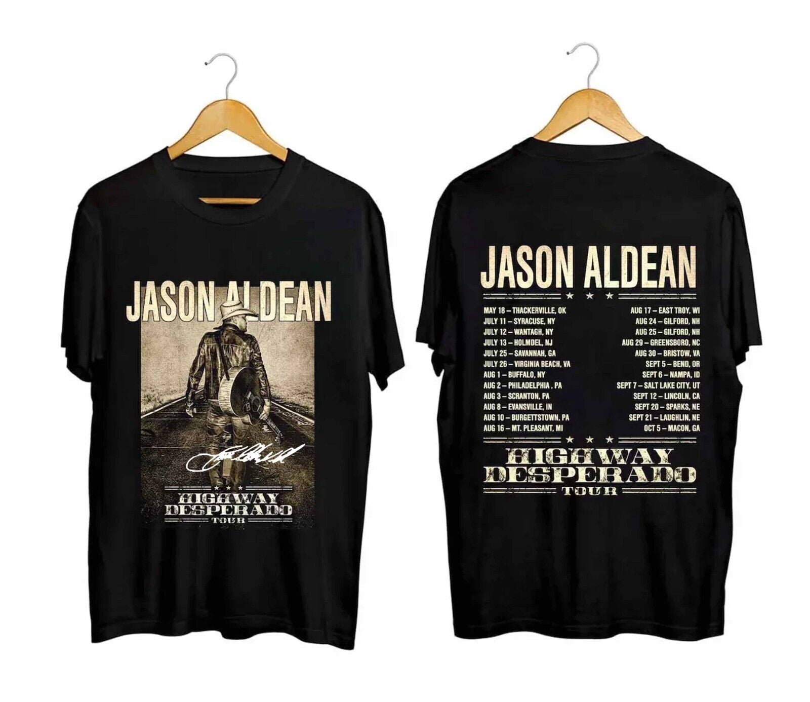 Jason Aldean Highway Desperado 2024 Sign Shirt, Fan Gift - Walmart.com