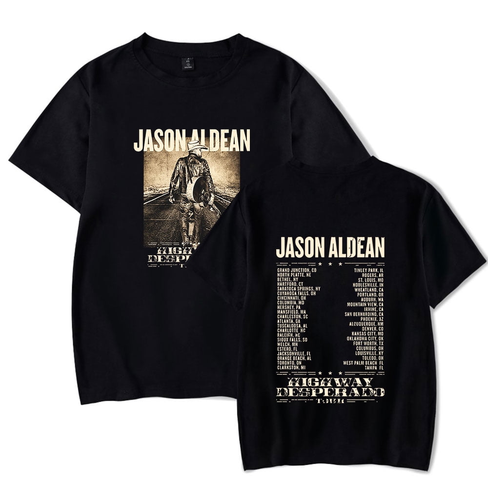 Jason Aldean Highway Desperado Tour Merch T-Shirt Tee Cosplay Men/Women ...