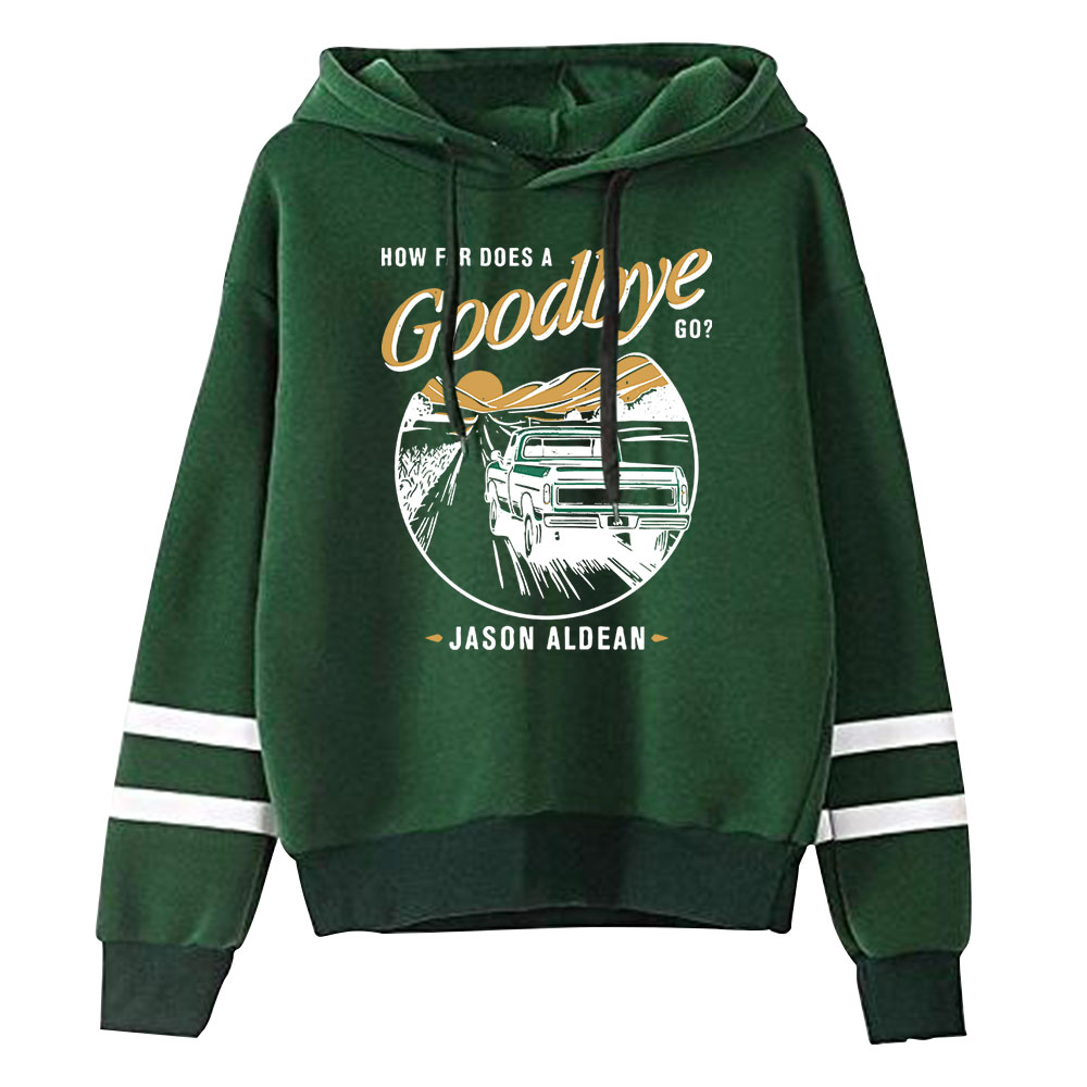 Jason Aldean How Far Does A Goodbye Go Hoodie Long Sleeve Pocketless ...