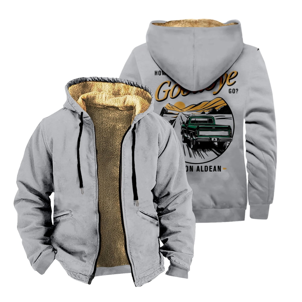 Jason Aldean How Far Does A Goodbye Go Zipper Jacket Long Sleeve Winter ...