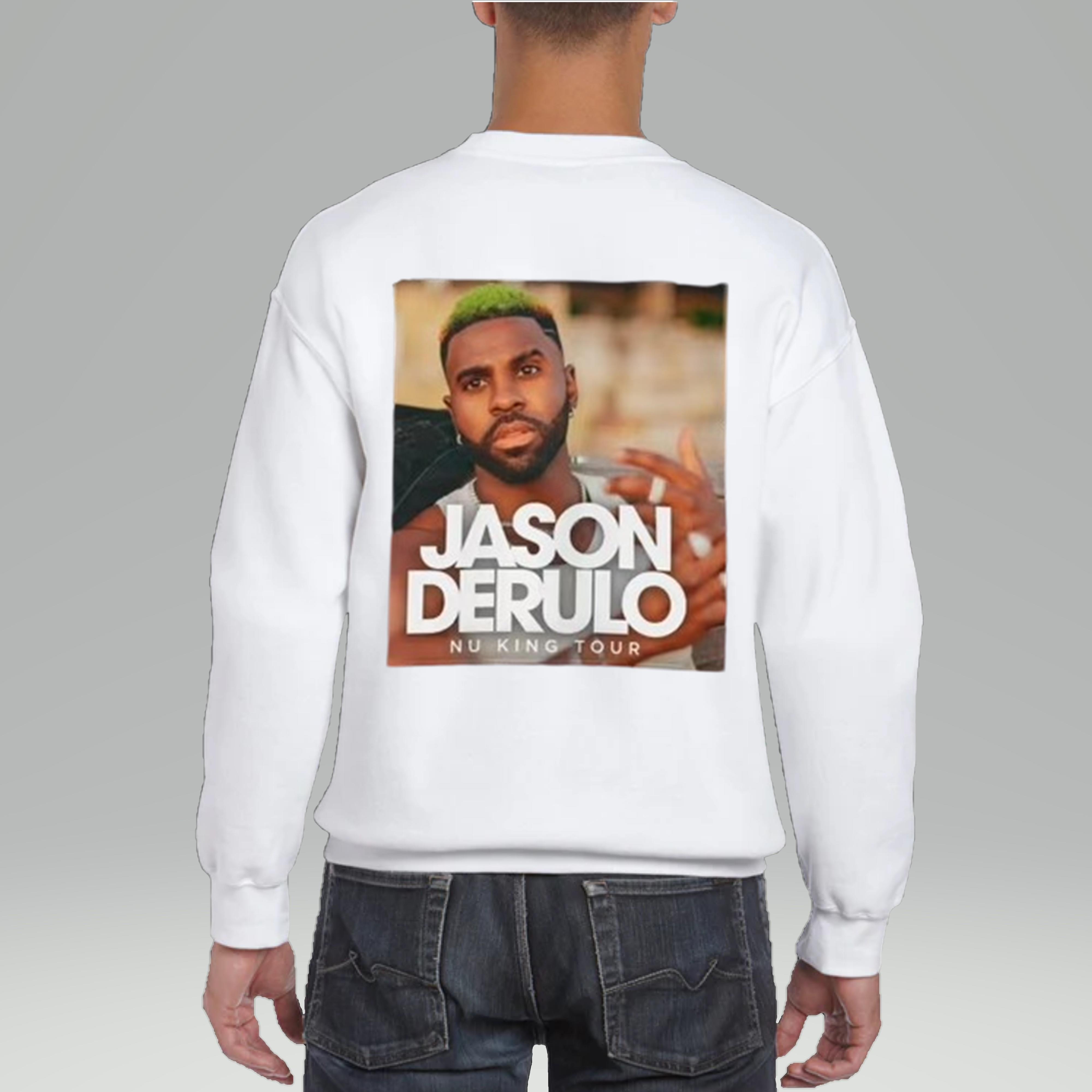 Jason Derulo Nu King World Tour 2024 SweatSweatshirt Back Side , Jason Derulo Concert 2024 ...