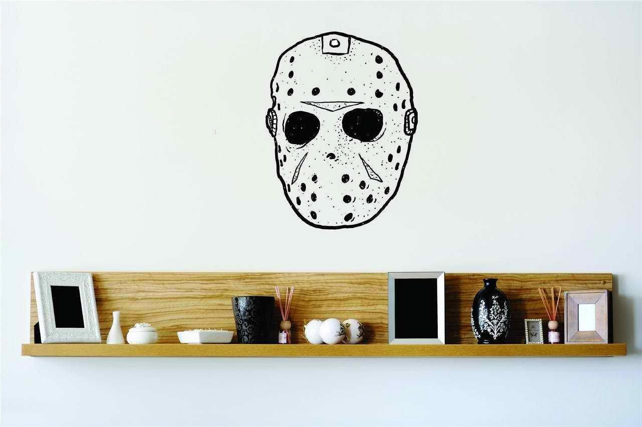 Jason Face Mask Scary Vinyl Wall Decal Peel & Stick Sticker Home ...