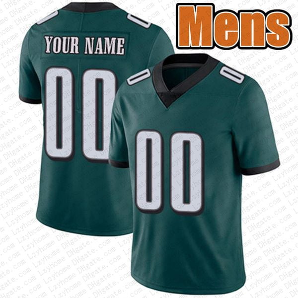 Jason Kelce Jalen Hurts Football Jersey AJ Brown Kelly Green DeVonta ...