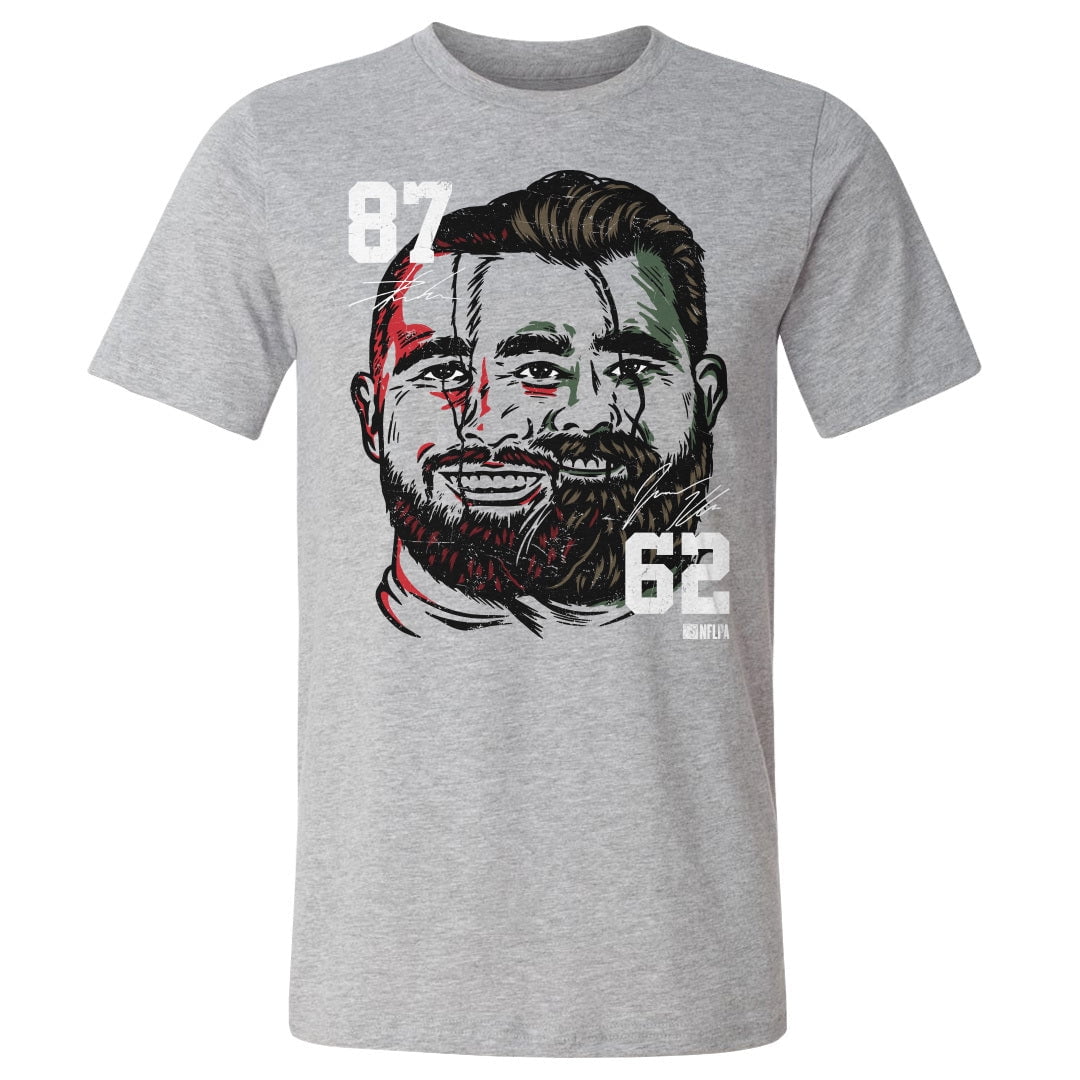 Jason Kelce & Travis Kelce Face WHT Vintage T-shirt, Sport shirt, Game ...