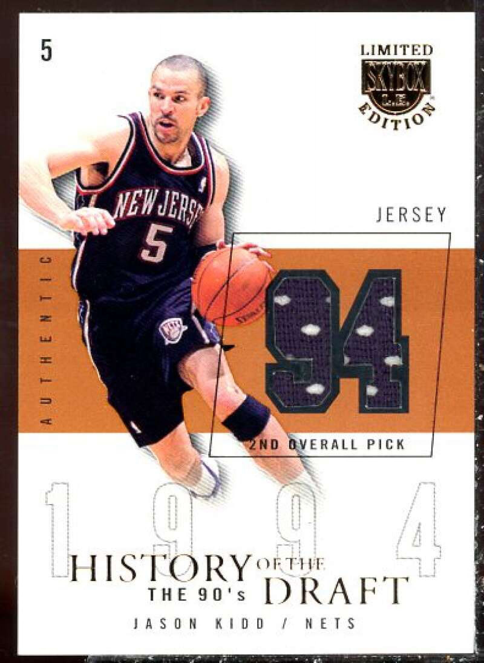 Jason Kidd Card 2003-04 SkyBox LE History of the Draft The 90s #HDJK ...
