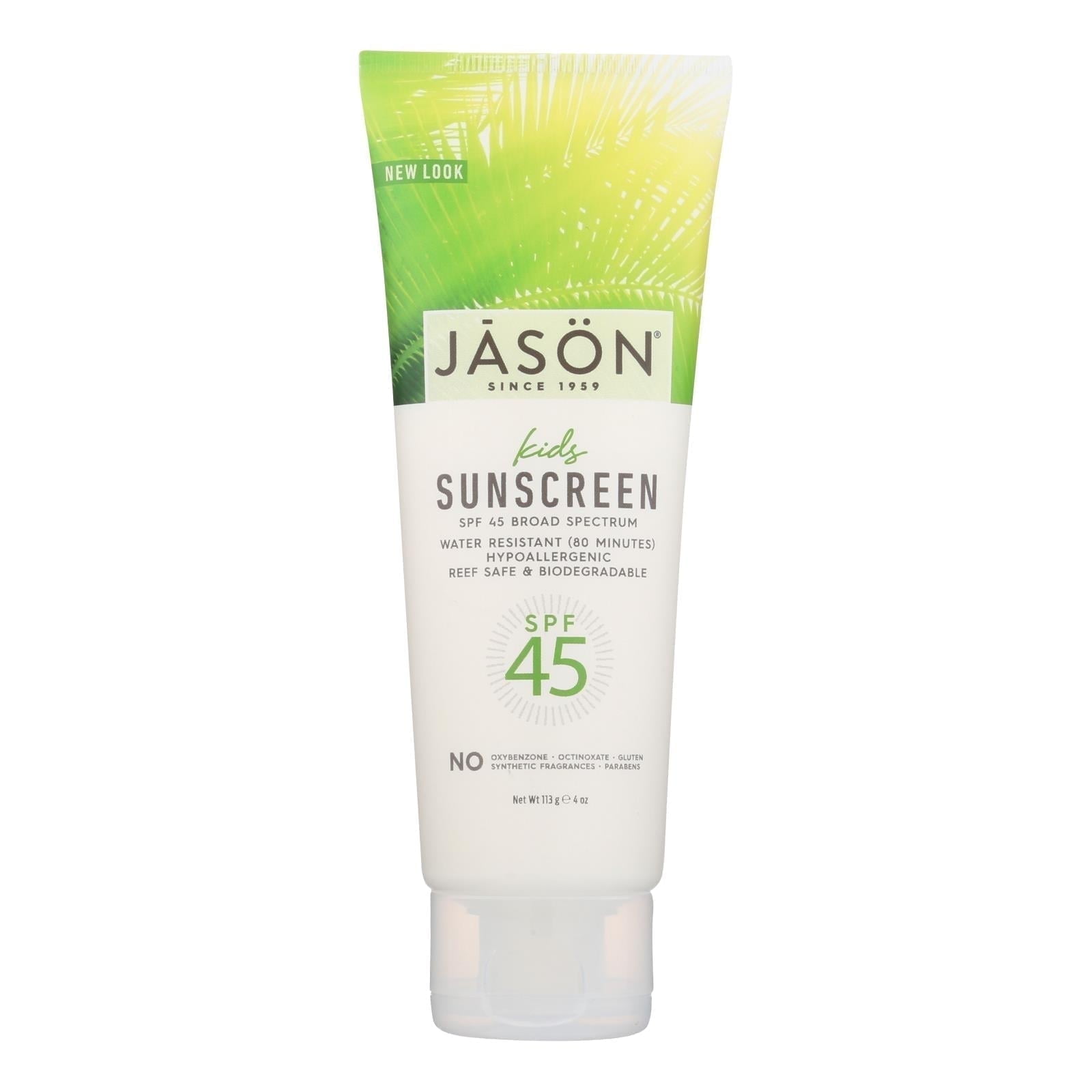 Jason Kids Natural Sunscreen SPF 45 4 fl oz Pack of 3 - Walmart.com