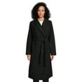 Jason Maxwell Women's and Women's Plus Long Coat with Tie Belt, Sizes S ...