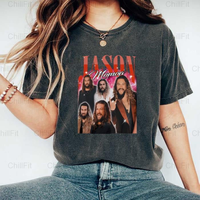 Jason Momoa 90s Retro Actor Film Star Movie Tribute Graphic Comfort ...