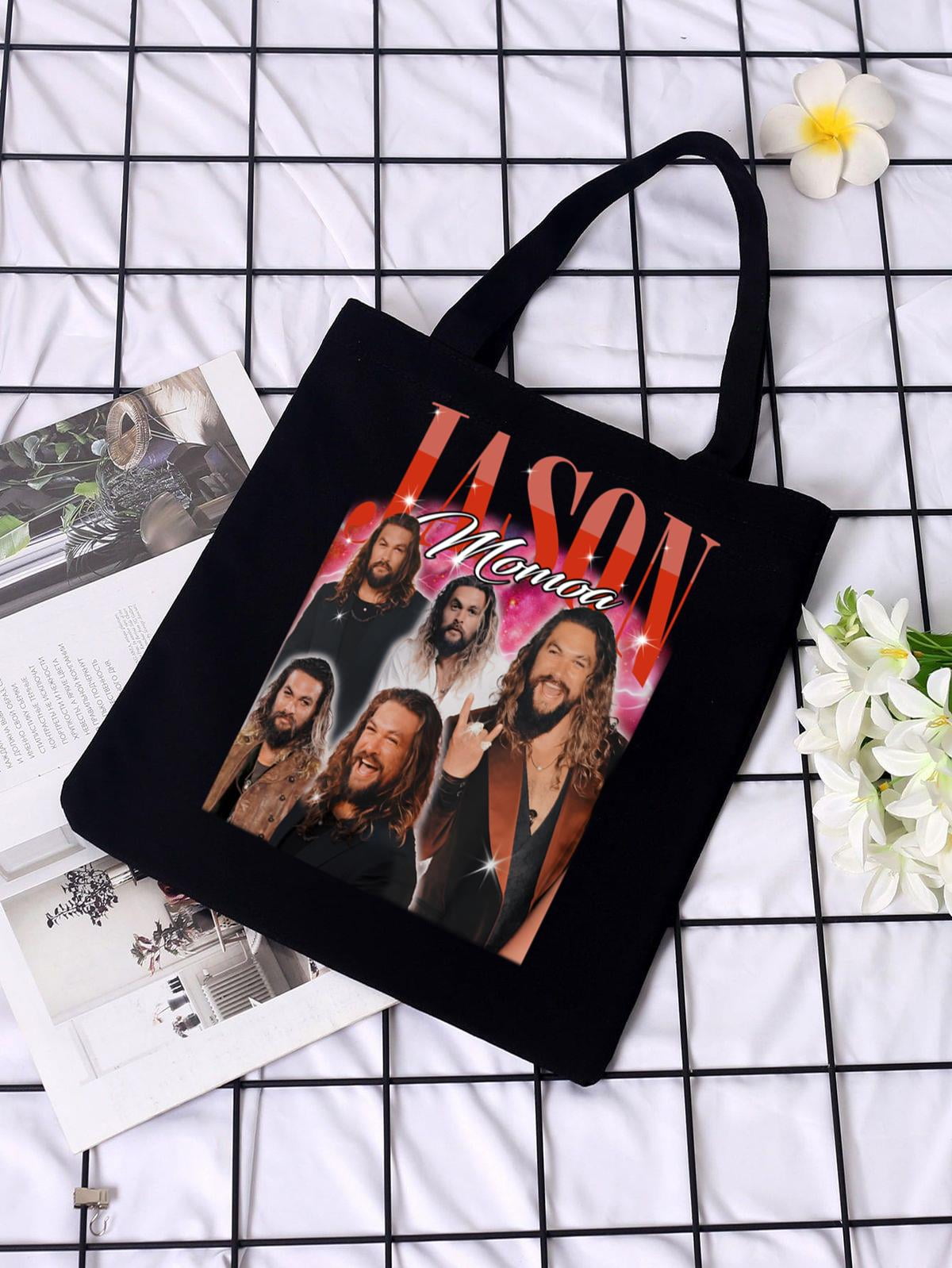 Jason Momoa Vintage Bag, Jason Momoa Homage Tote Bag, Jason Momoa Fan s ...