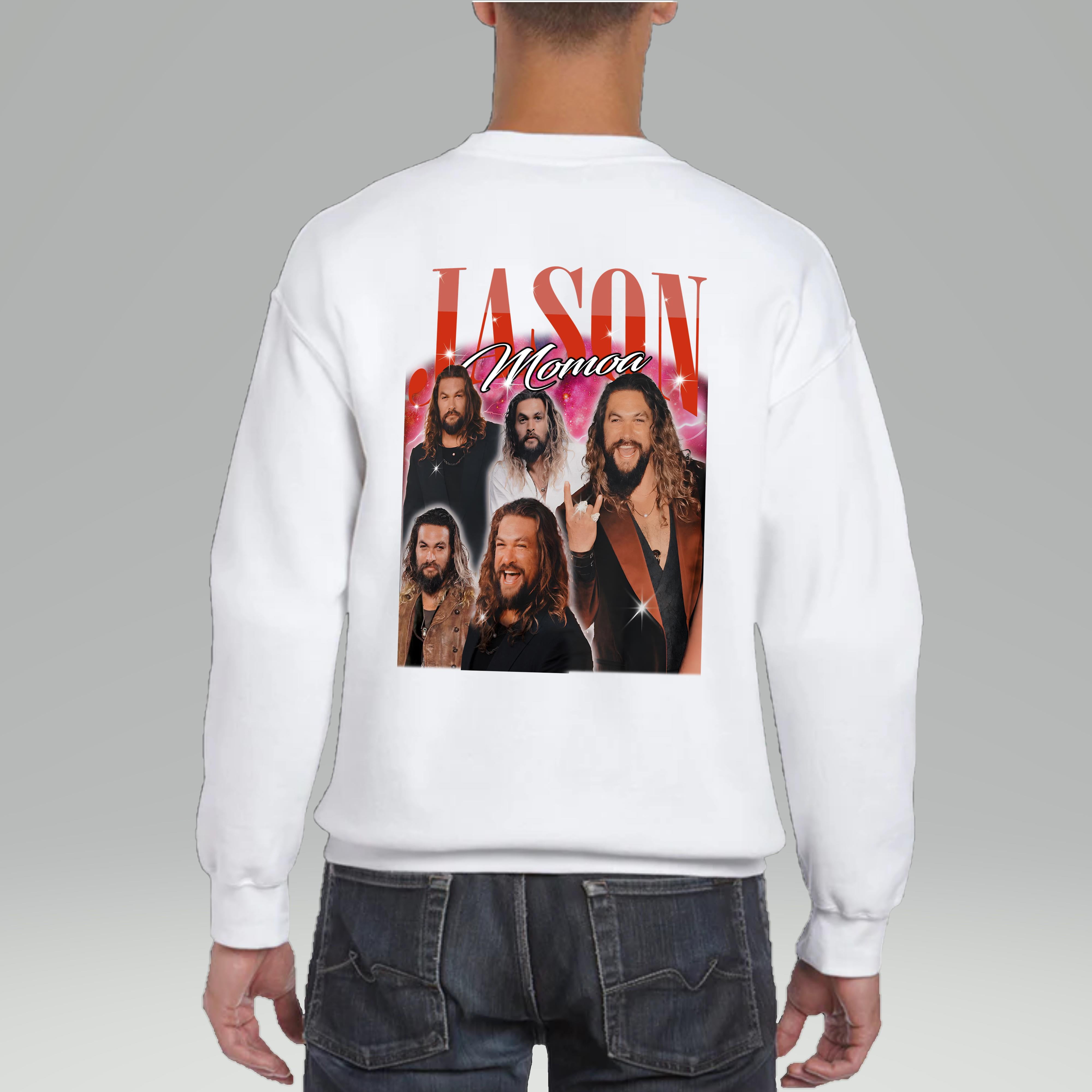 Jason Momoa Vintage Shirt, Jason Momoa Homage Sweater Back Side, Jason ...