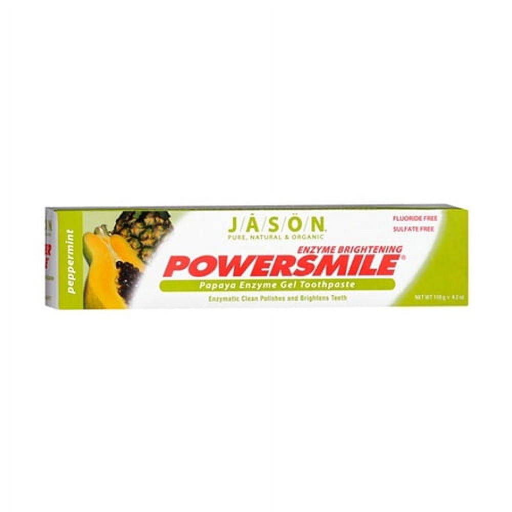 Jason Natural Powersmile Enzyme Brightening Toothpaste, Peppermint - 4. ...