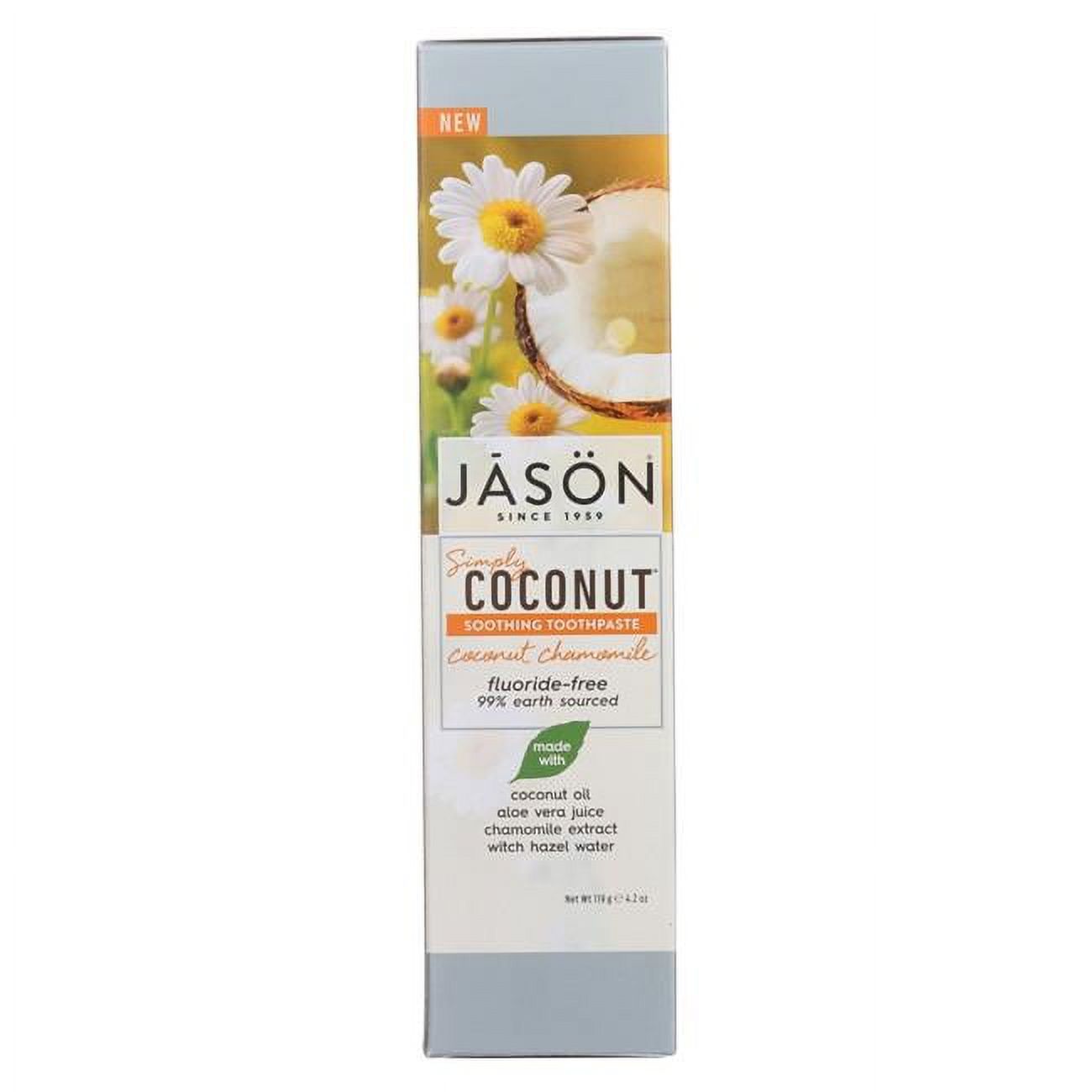 Jason Natural Products 4.2 oz Coconut Chamomile Soothing Toothpaste ...