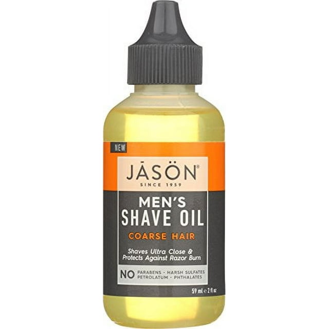 Jason Natural Men's Shave Oil for Coarse Hair - 2 fl oz, with Grapeseed ...