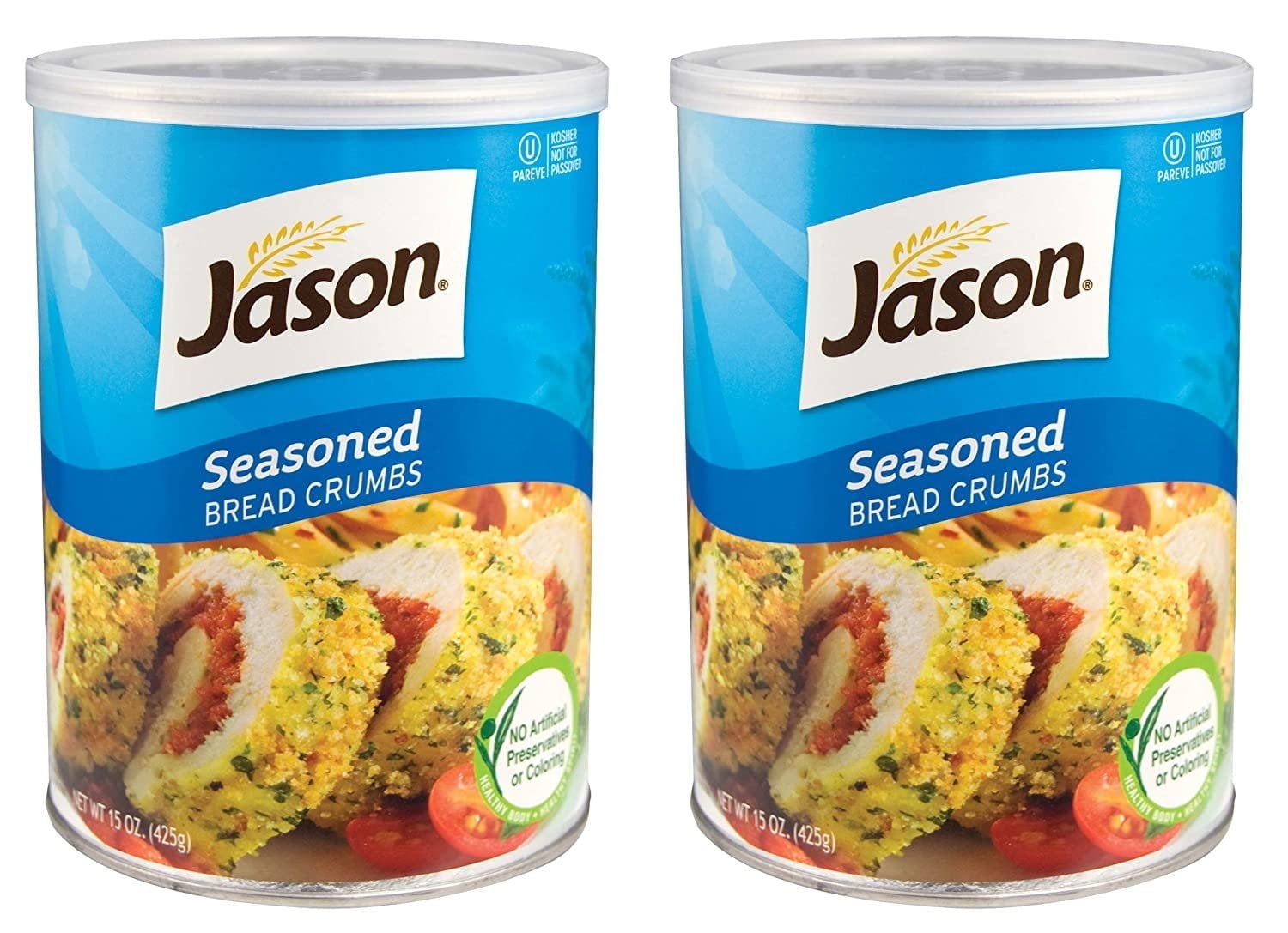 Jason Dry Bread Crumbs, Perfectly Seasoned, 15oz, 2 Pack, Resealable ...