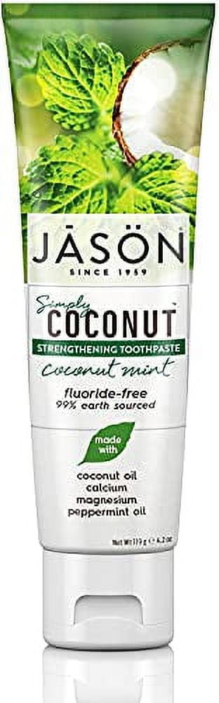 Jason Simply Coconut Strengthening Toothpaste, Healthy Peppermint Mouth ...