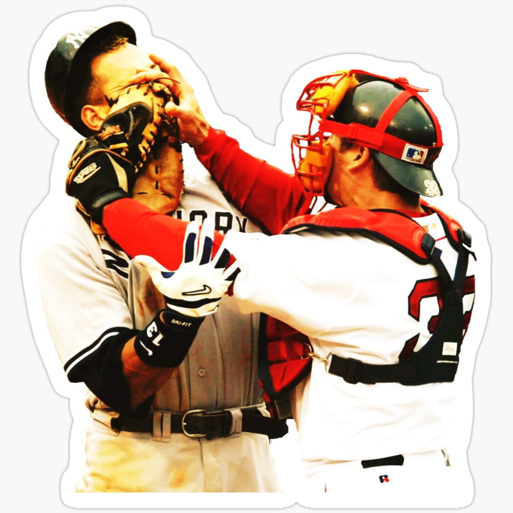 Jason Varitek Vs. Alex Rodriguez Art - Red Sox Vs. Yankees Iconic Fight ...