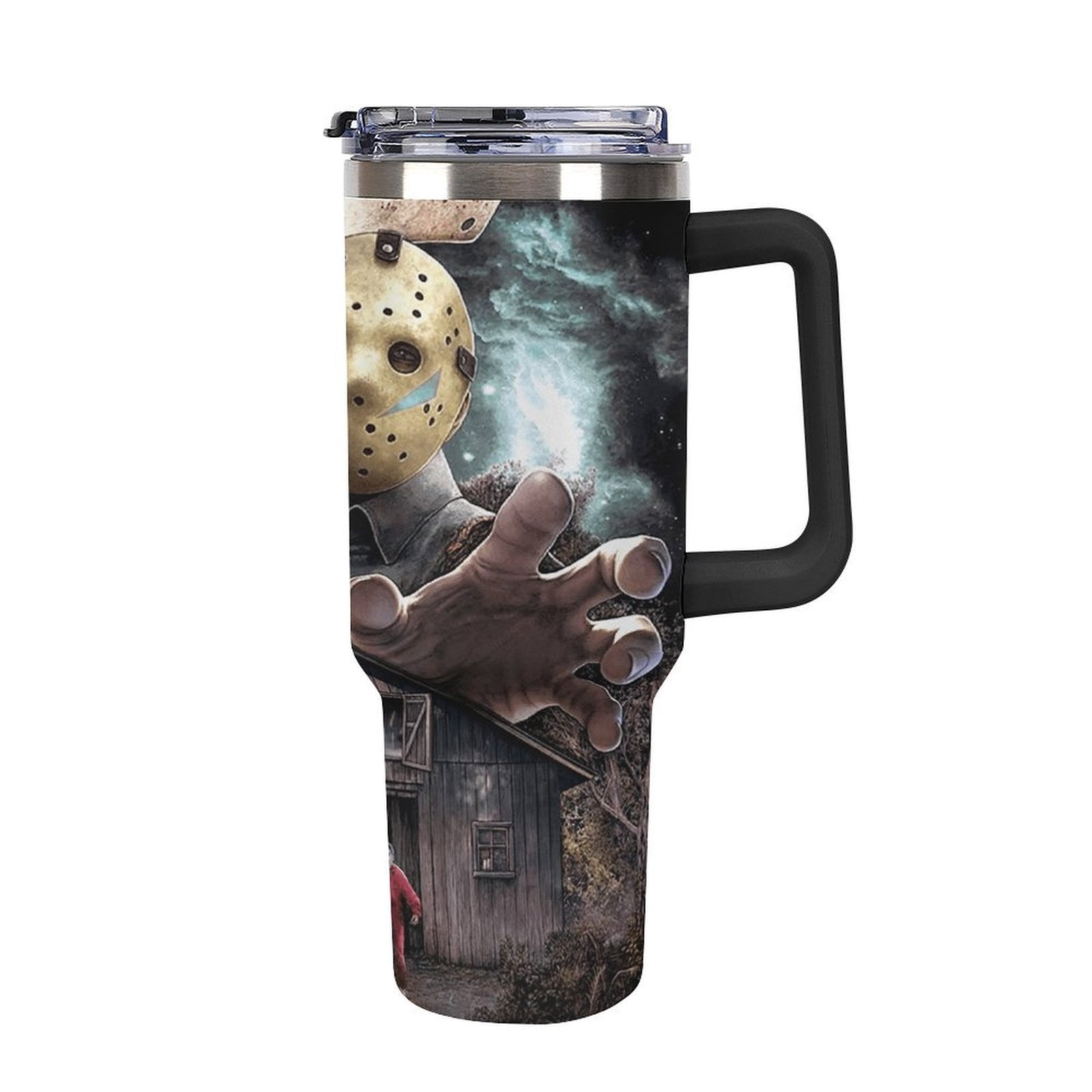 Jason Voorhees 40oz Water Bottle Fits in Cup Holder Stainless Steel ...