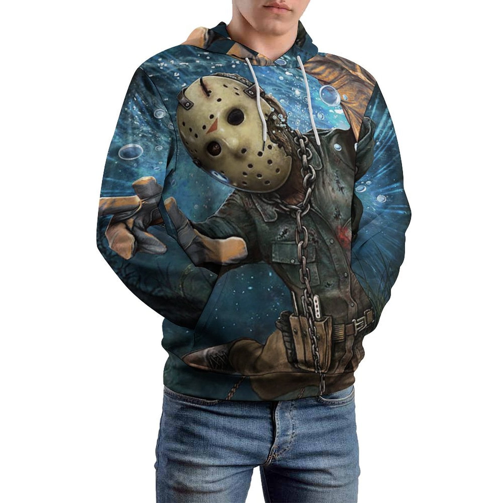 Jason Voorhees Adult Sweater Pullover Hoodie 3D Printed Loose Hooded ...