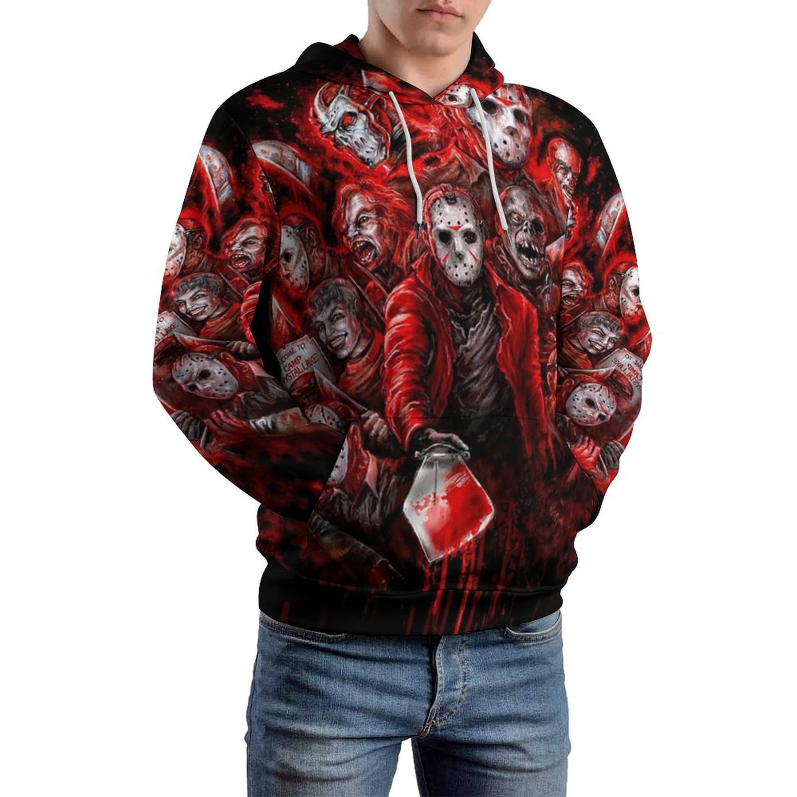 Jason Voorhees Adult Sweater Pullover Hoodie 3D Printed Loose Hooded ...