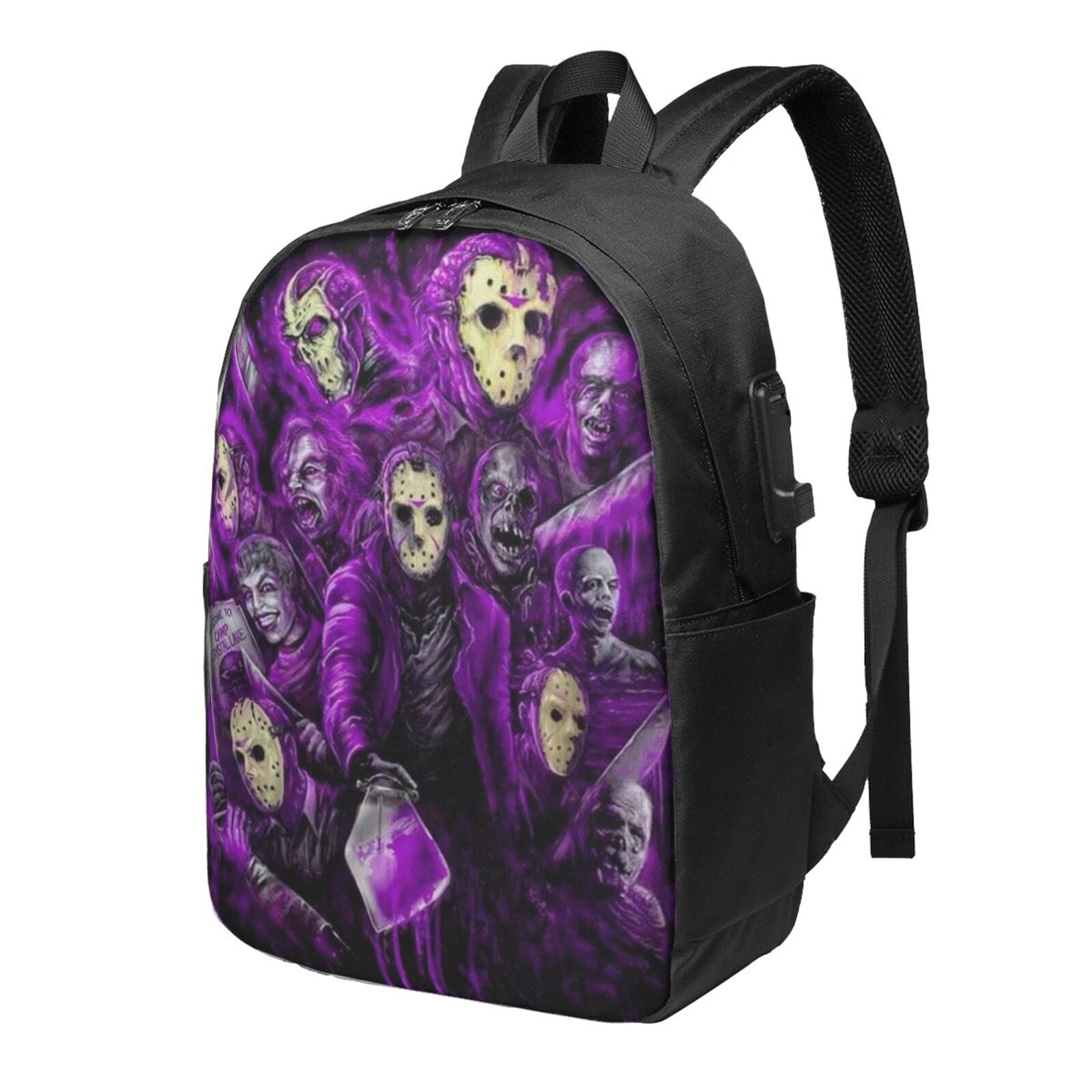 Jason Voorhees Backpack Large Laptop Bookbag with usb Charging Port ...