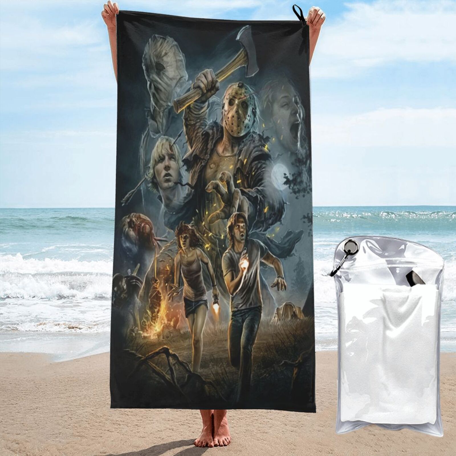 Jason Voorhees Beach Towel, Soft Lightweight Quick Dry Absorbent Large ...