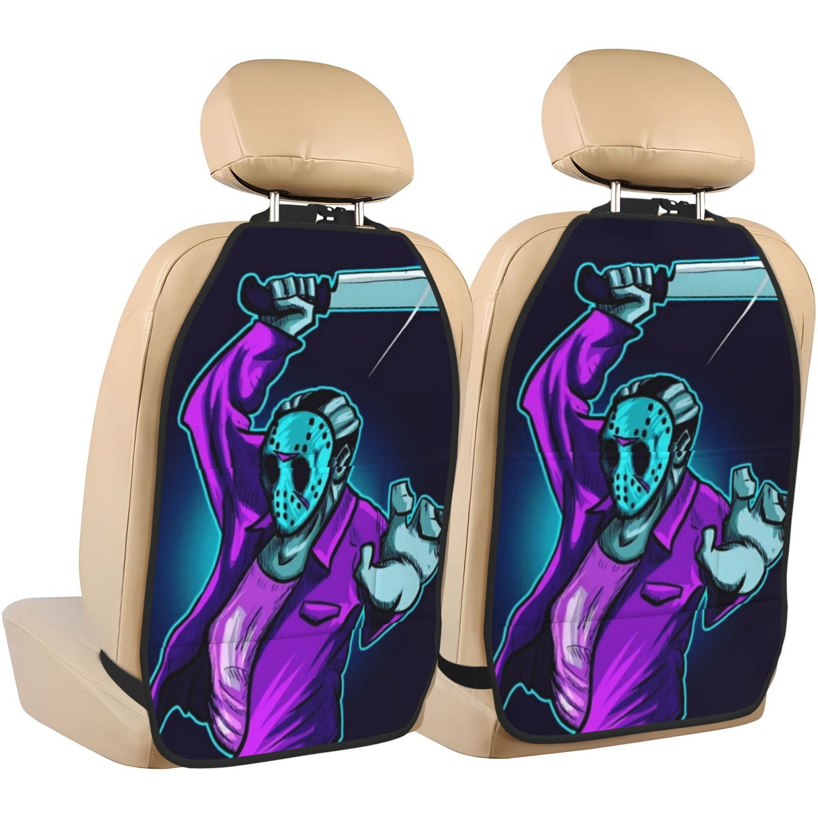 Jason Voorhees Car Back Seat Organizer 2 Pack Anti-Kick Storage Mats ...