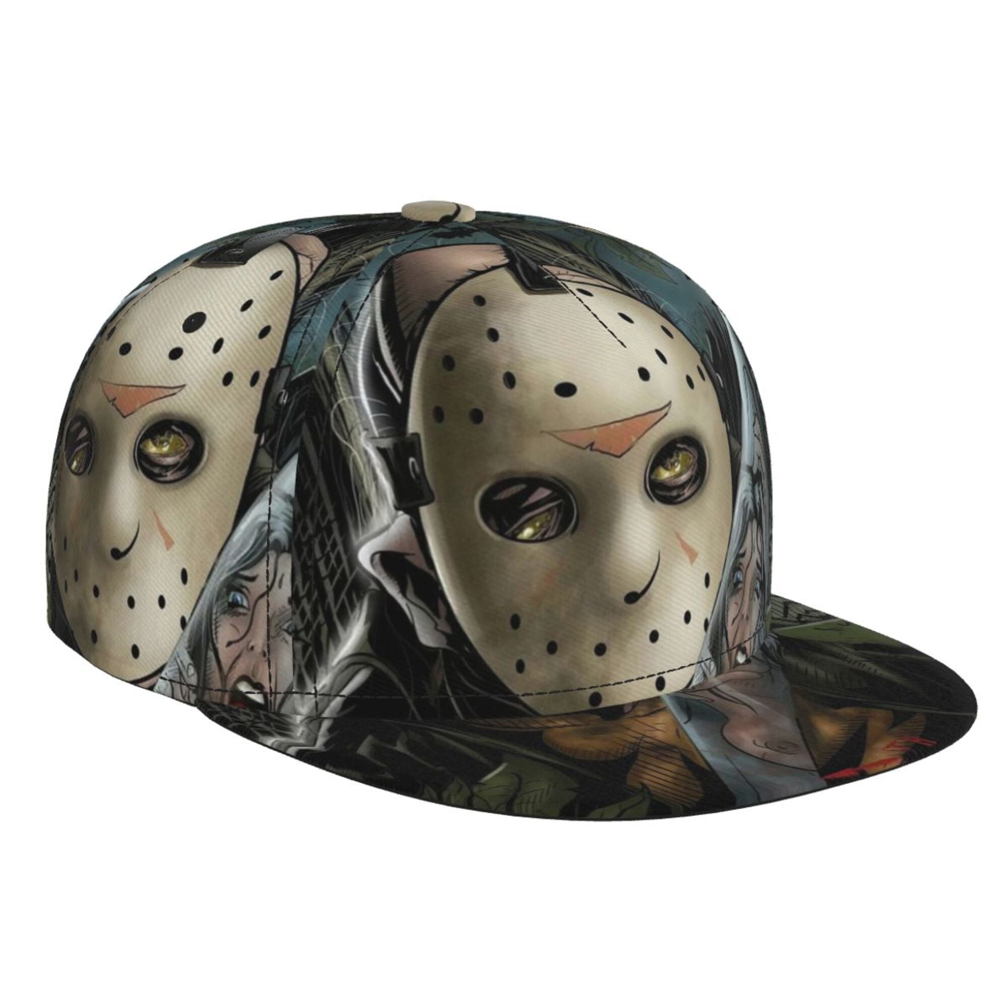 Jason Voorhees Friday 13th Brim Bill Baseball Cap Adjustable Snapback ...