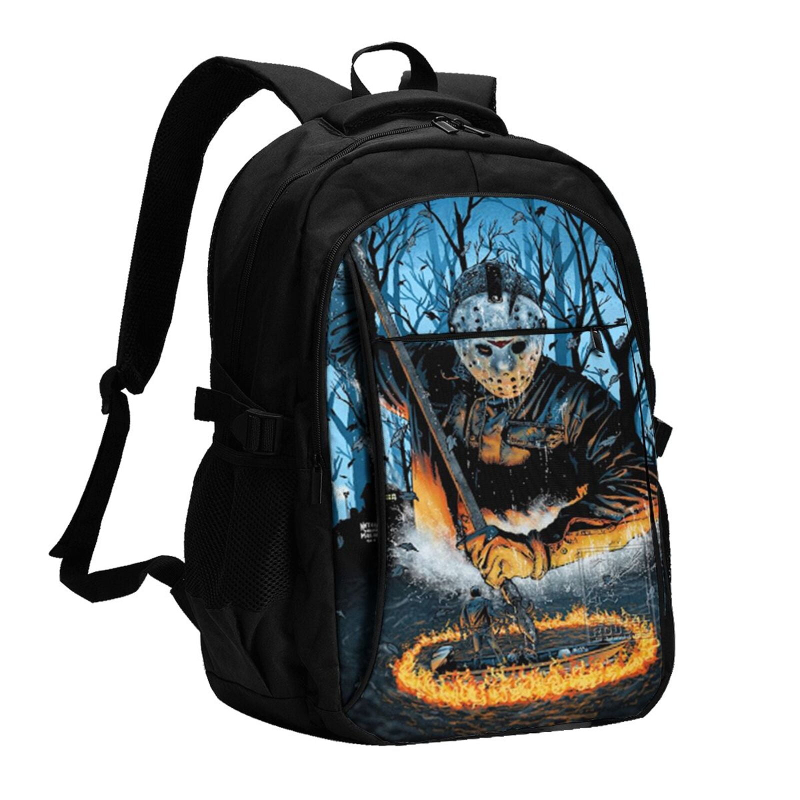 Jason Voorhees Friday 13th Laptop Backpack with USB Charging Port ...