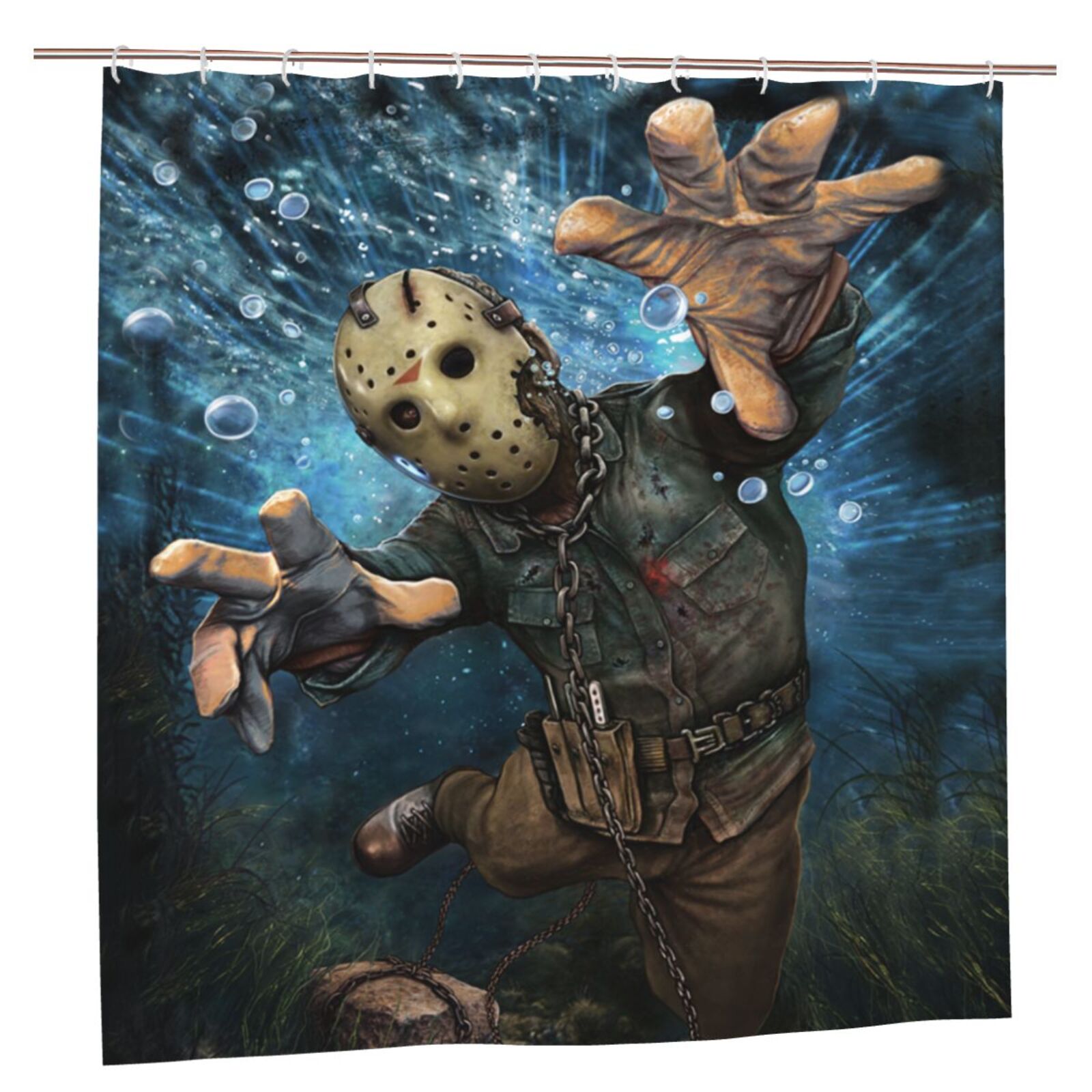 Jason Voorhees Friday Shower Curtain 72 x 72 in Bathroom Decor Fabric ...