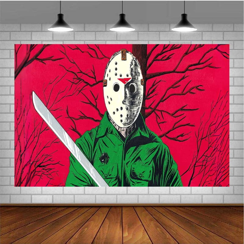 Jason Voorhees Friday The 13th Banner Poster Wall Decor Birthday ...