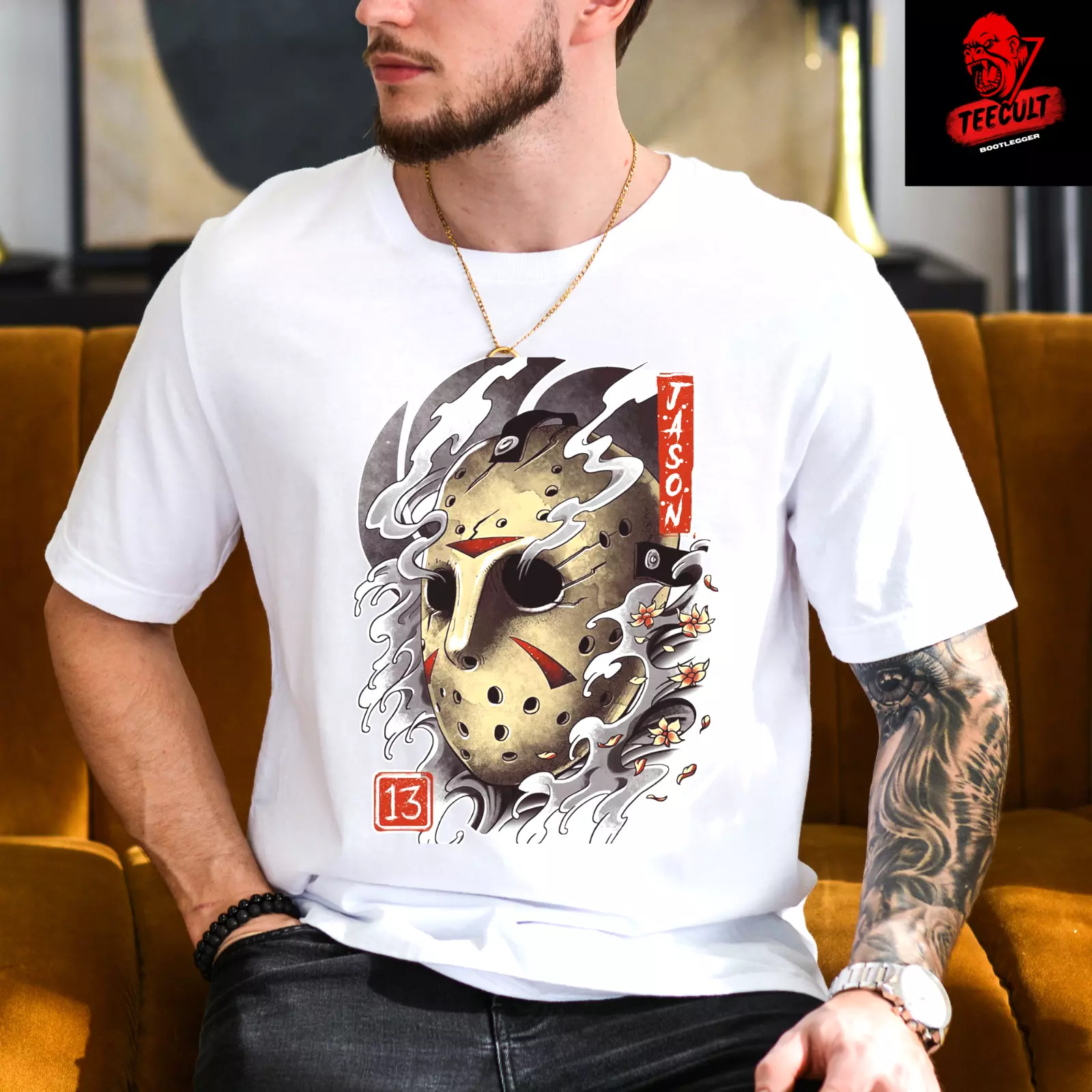 Jason Voorhees "Friday The 13Th" Horror Movie Halloween Unisex T-Shirt ...