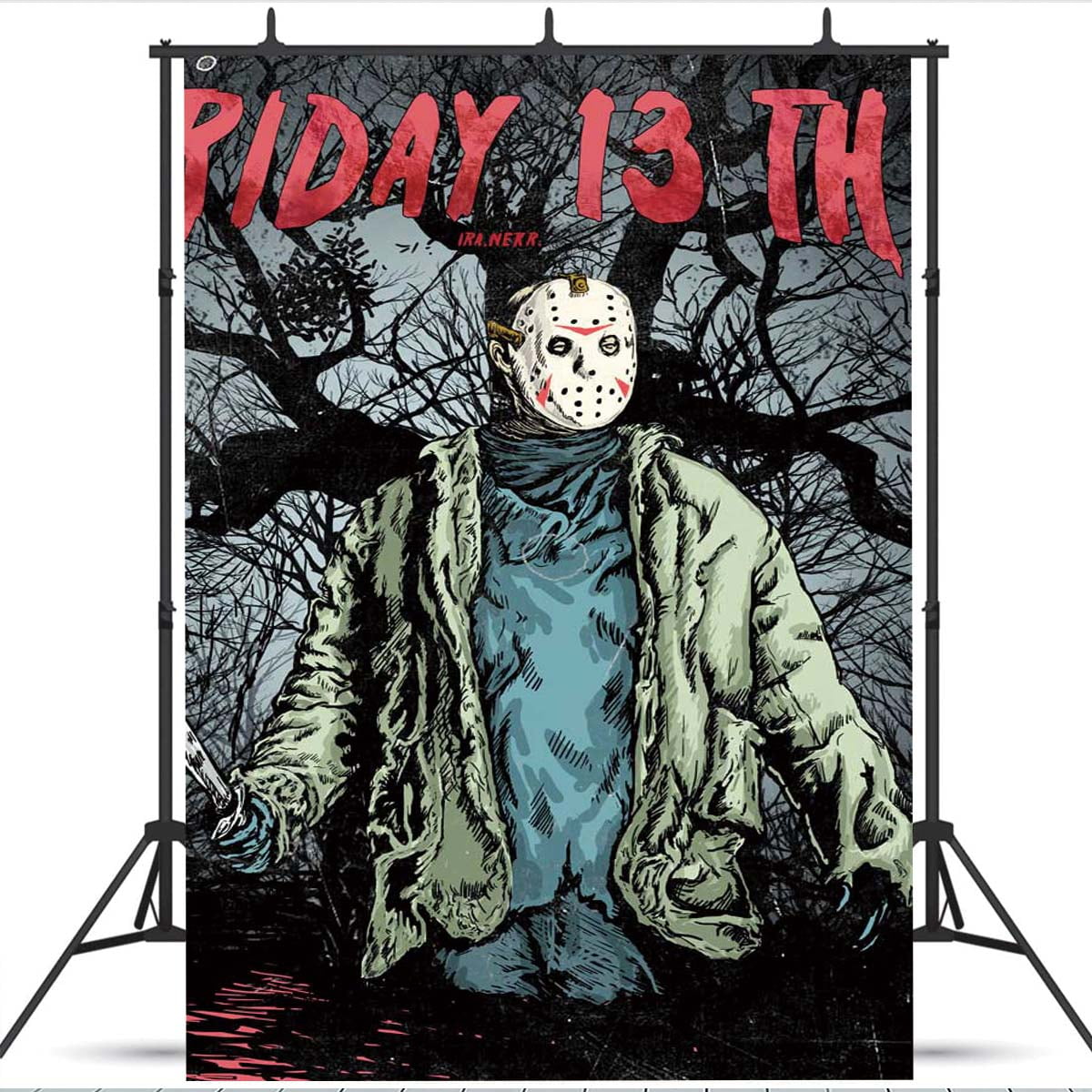 Jason Voorhees Friday The 13th school Backdrop Background Banner ...